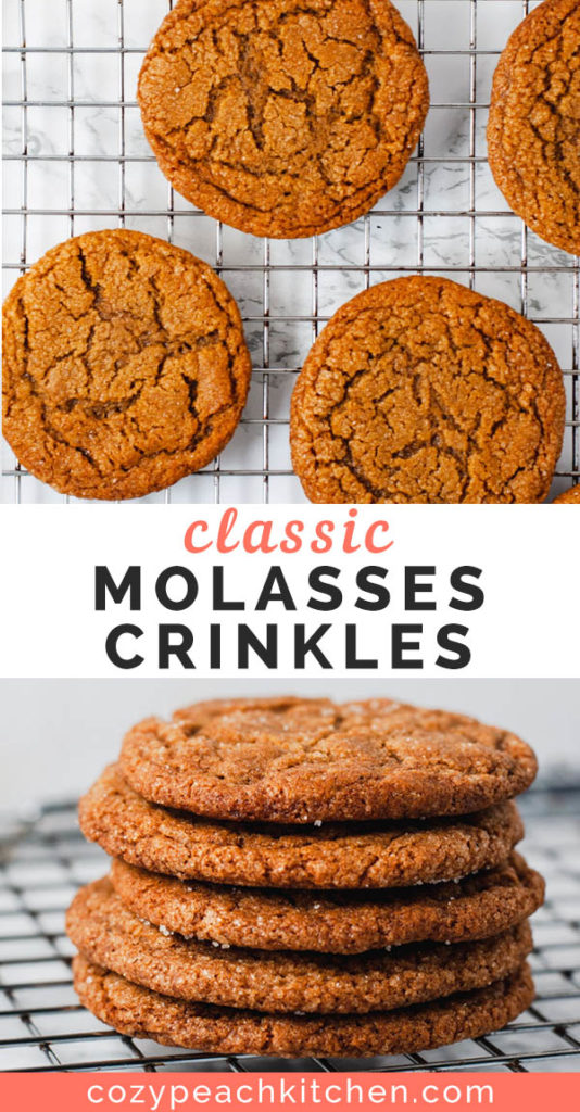 Classic Molasses Crinkle Cookies - Cozy Peach Kitchen