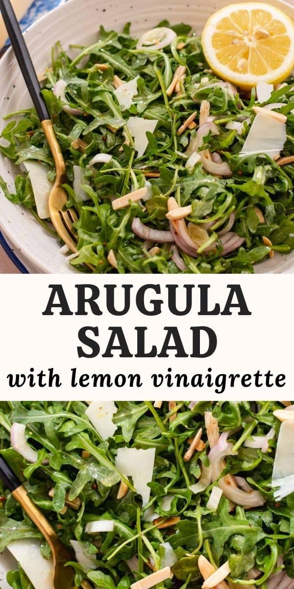 Arugula Salad with Lemon Vinaigrette - Cozy Peach Kitchen