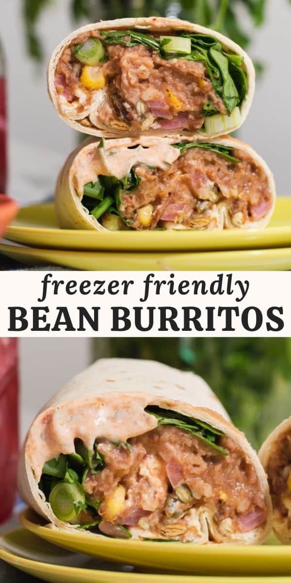 Vegetarian Bean Burritos - Cozy Peach Kitchen
