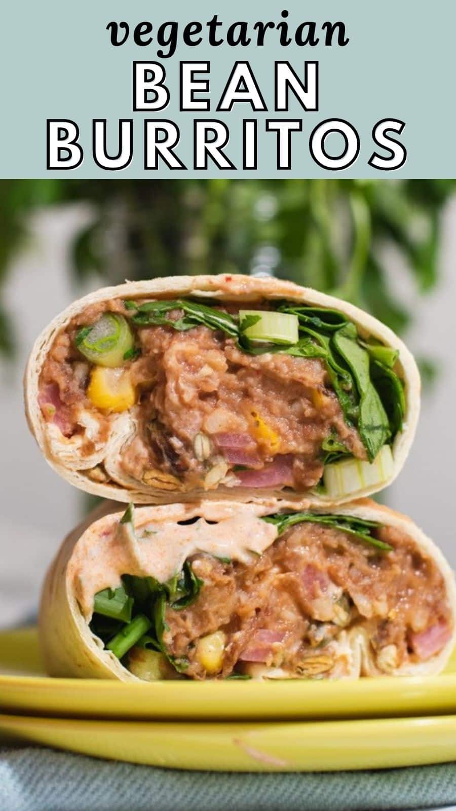 Vegetarian Bean Burritos - Cozy Peach Kitchen