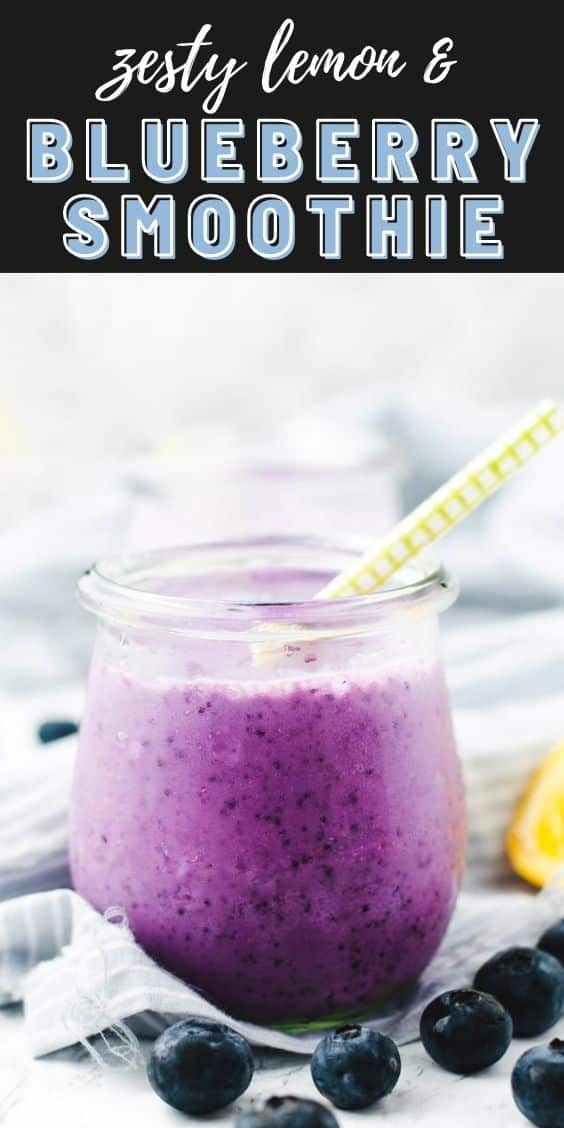 Lemon Blueberry Smoothie - Cozy Peach Kitchen