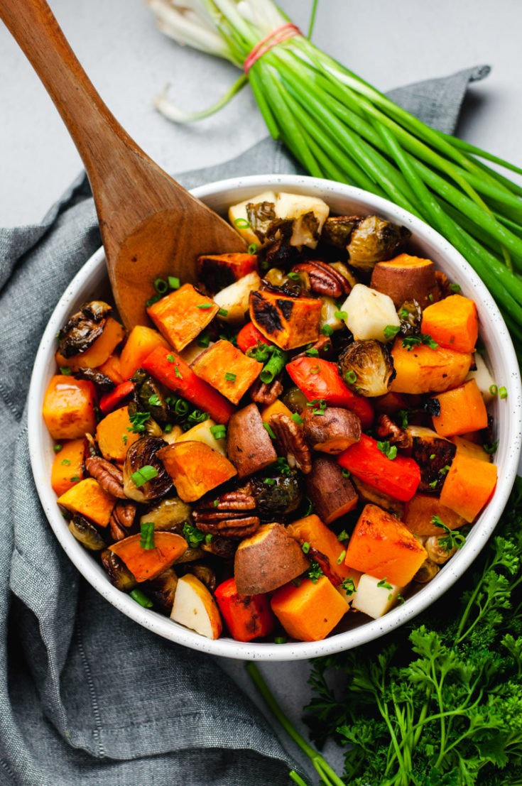 Balsamic Roasted Fall Vegetables - Cozy Peach Kitchen