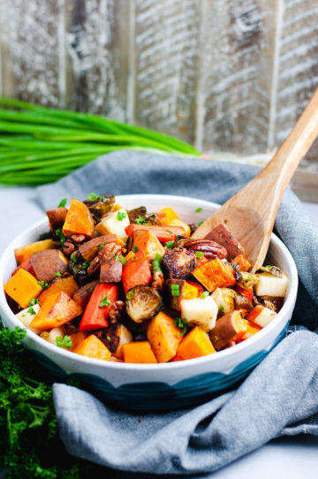 Balsamic Roasted Fall Vegetables - Cozy Peach Kitchen