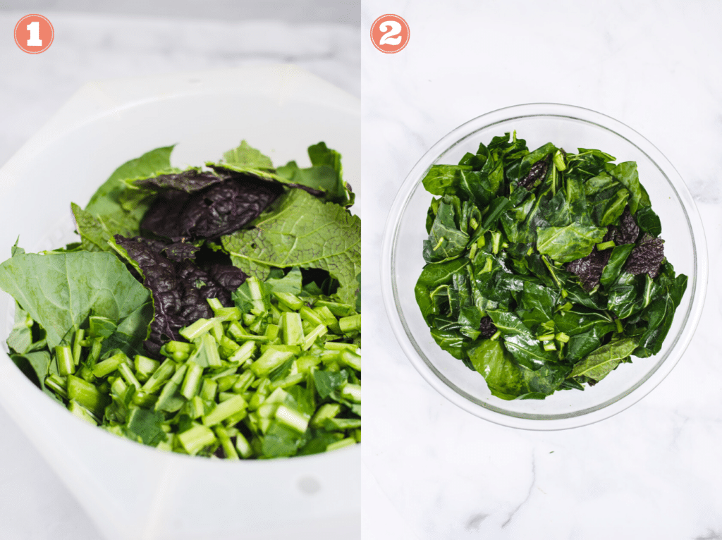 Marinated Collard Greens Salad - Cozy Peach Kitchen