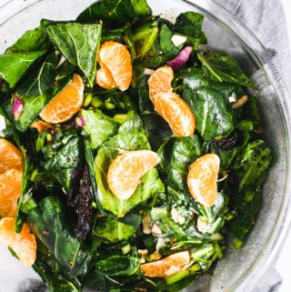 Marinated Collard Greens Salad - Cozy Peach Kitchen