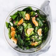 Marinated Collard Greens Salad - Cozy Peach Kitchen