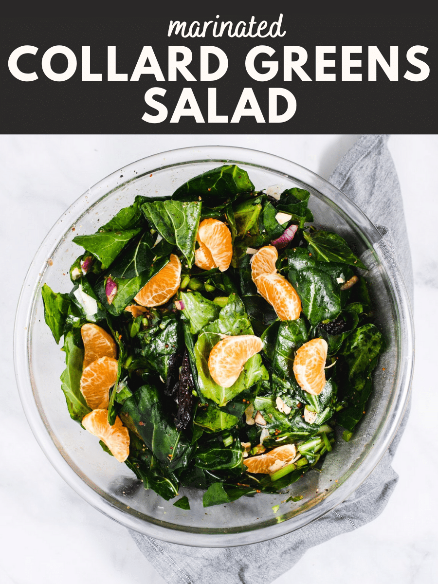 Marinated Collard Greens Salad - Cozy Peach Kitchen