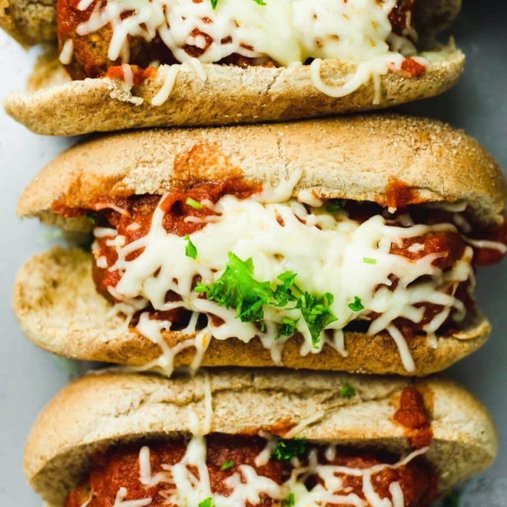 Vegetarian Meatball Subs - Cozy Peach Kitchen