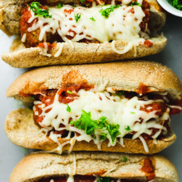 Vegetarian Meatball Subs - Cozy Peach Kitchen