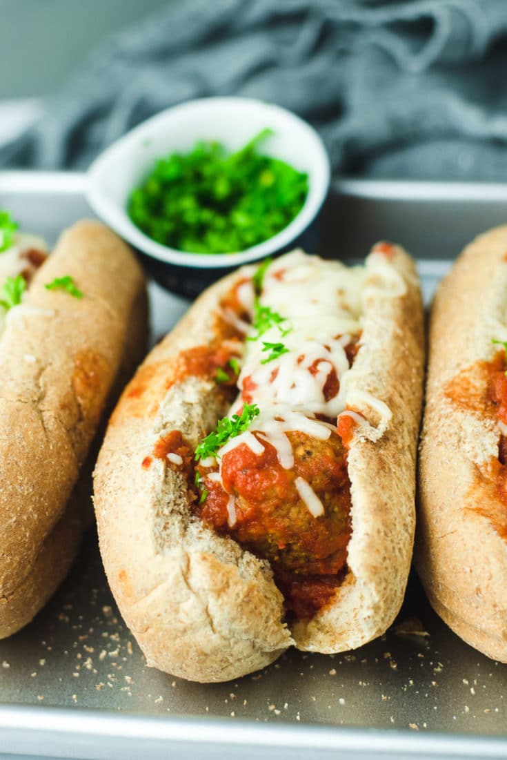 Vegetarian Meatball Subs - Cozy Peach Kitchen