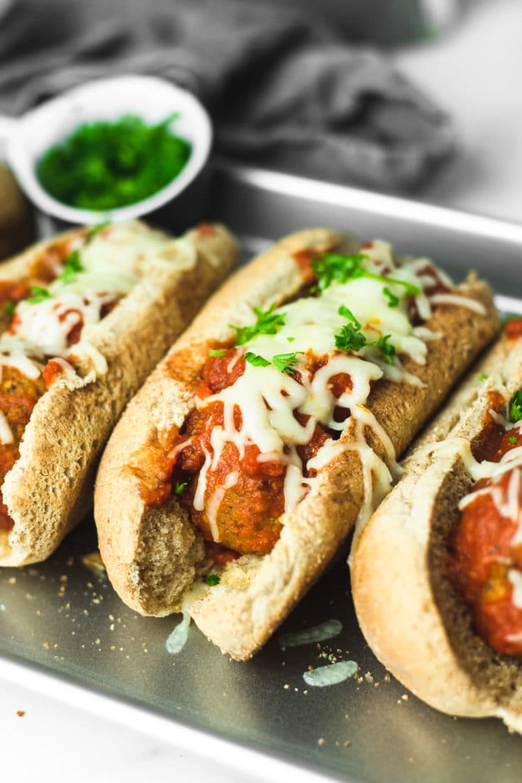 Vegetarian Meatball Subs - Cozy Peach Kitchen