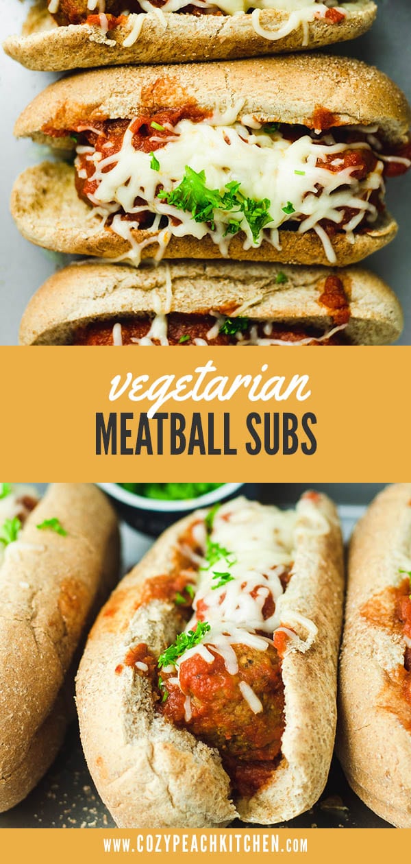 Vegetarian Meatball Subs - Cozy Peach Kitchen