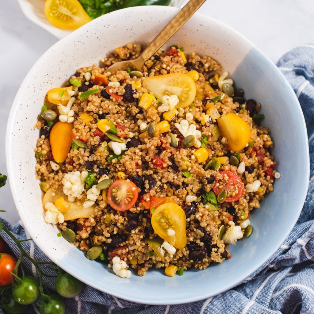 Instant Pot Quinoa Taco Salad - Cozy Peach Kitchen