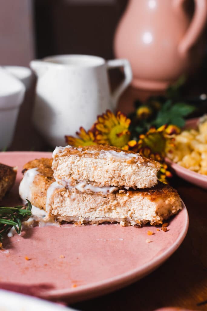 Panko Breaded Tofu Cutlets - Cozy Peach Kitchen