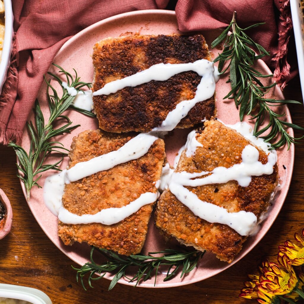 Panko Breaded Tofu Cutlets - Cozy Peach Kitchen