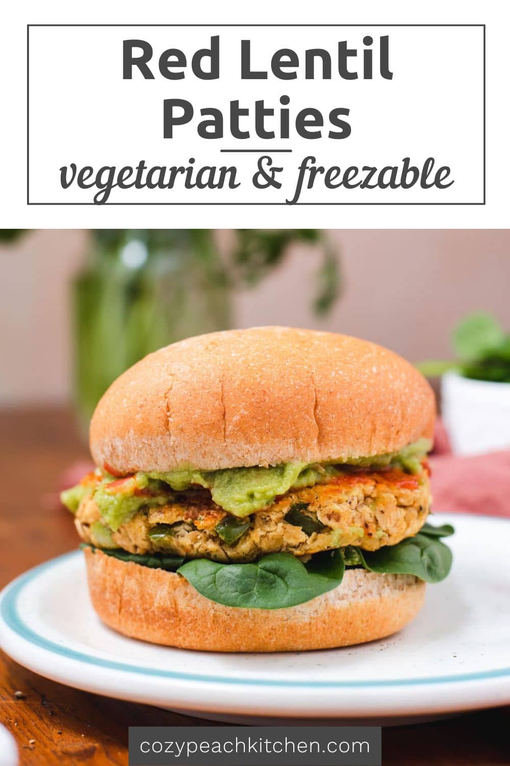 Easy Red Lentil Patties - Cozy Peach Kitchen