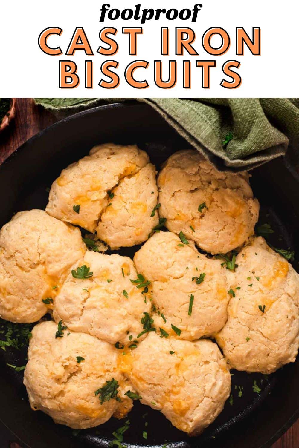 Cast Iron Biscuits with Cheddar - Cozy Peach Kitchen