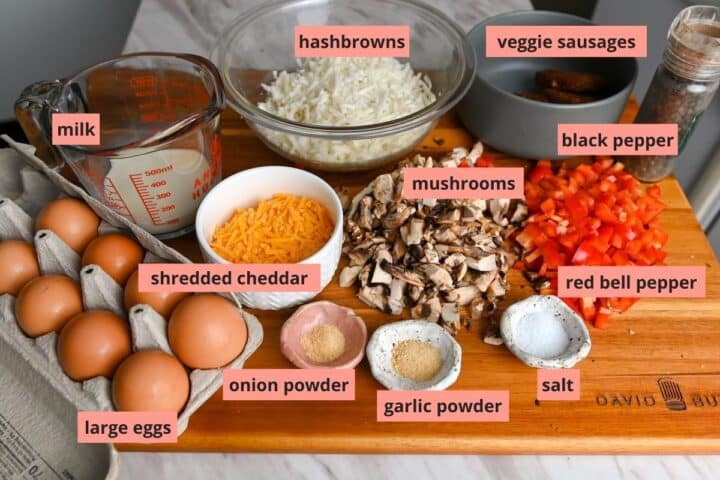 Vegetarian Hashbrown Breakfast Casserole - Cozy Peach Kitchen