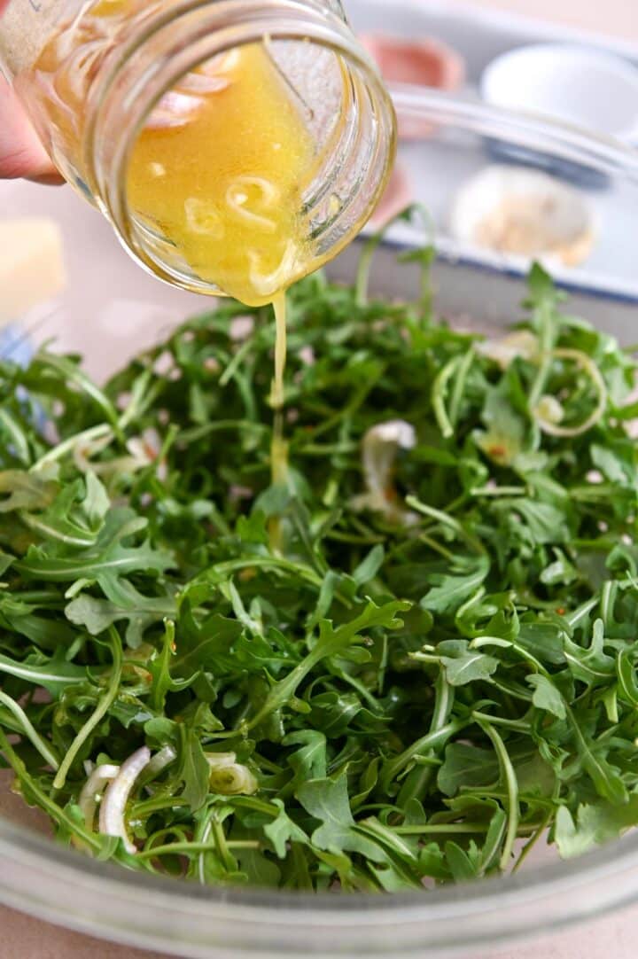 Arugula Salad with Lemon Vinaigrette - Cozy Peach Kitchen