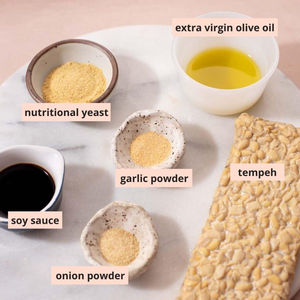 Easy Baked Tempeh - Cozy Peach Kitchen