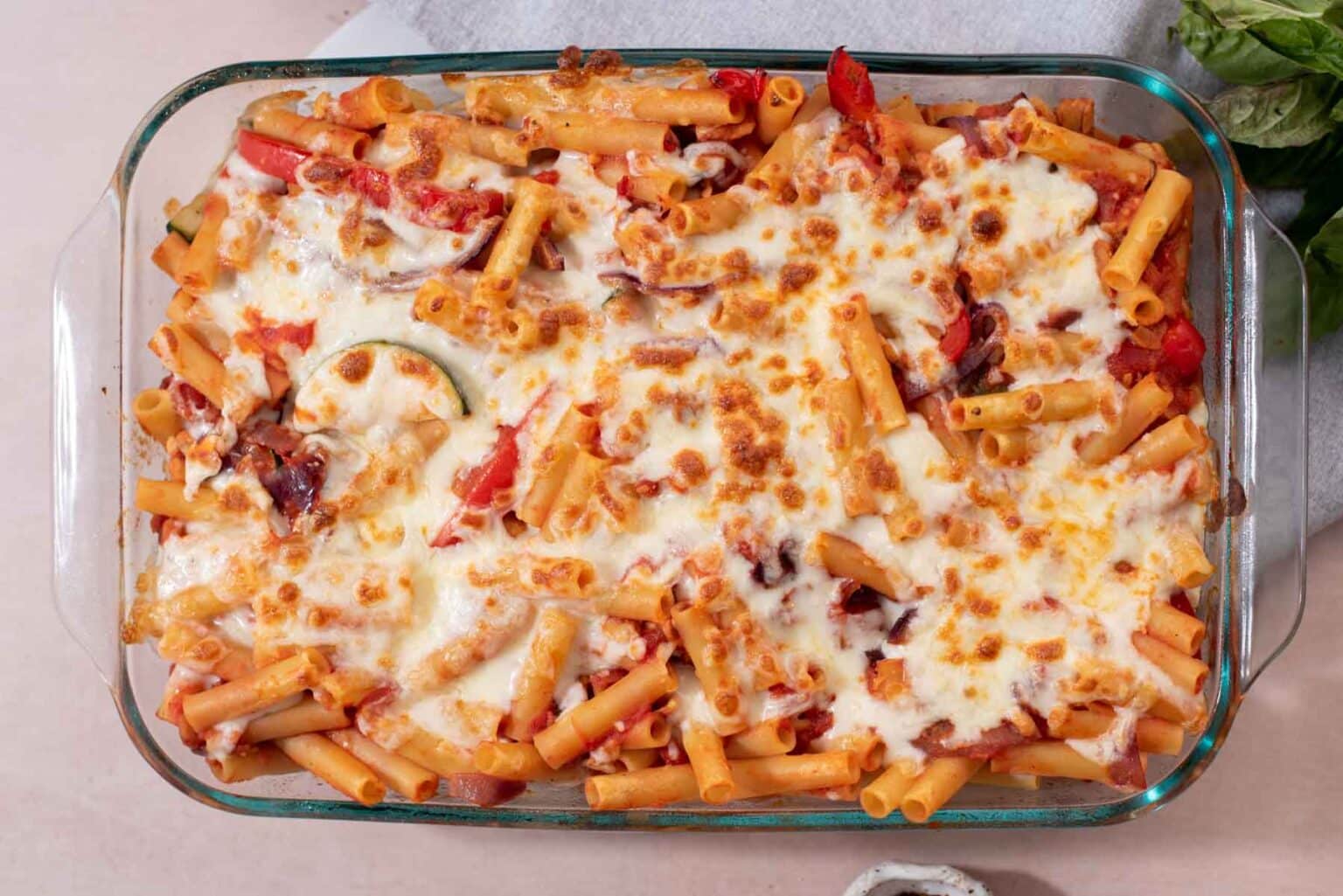 Vegetarian Pasta Bake - Cozy Peach Kitchen