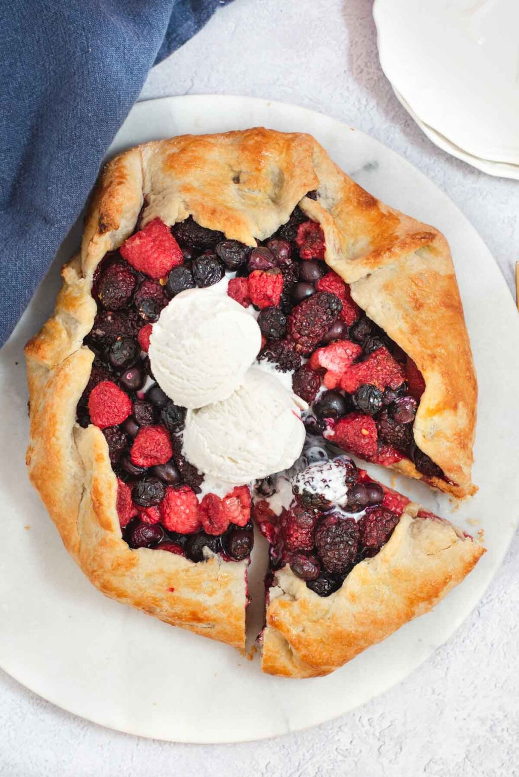Mixed Berry Galette - Cozy Peach Kitchen