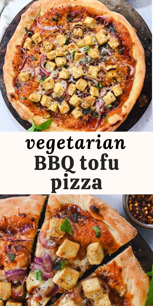BBQ Tofu Pizza - Cozy Peach Kitchen