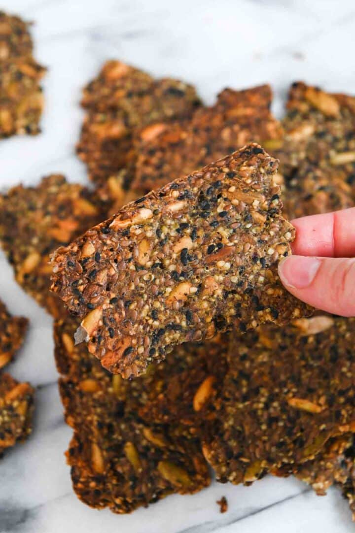 Homemade Seed Crackers - Cozy Peach Kitchen
