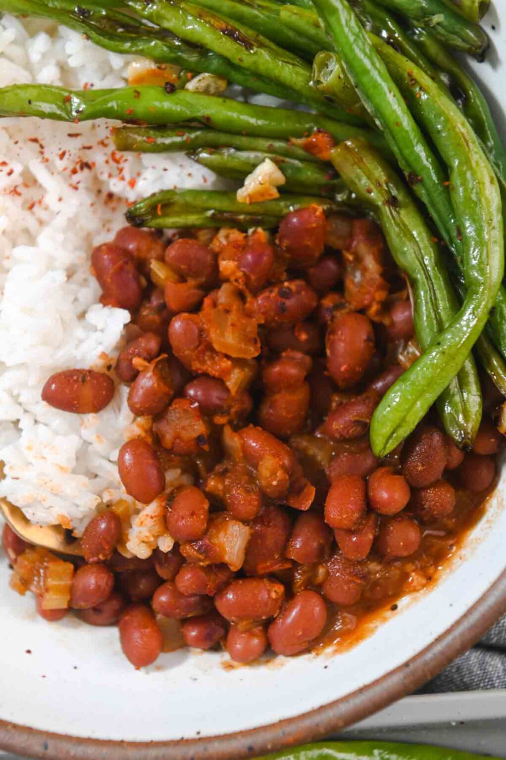Smoky Stewed Red Beans - Cozy Peach Kitchen