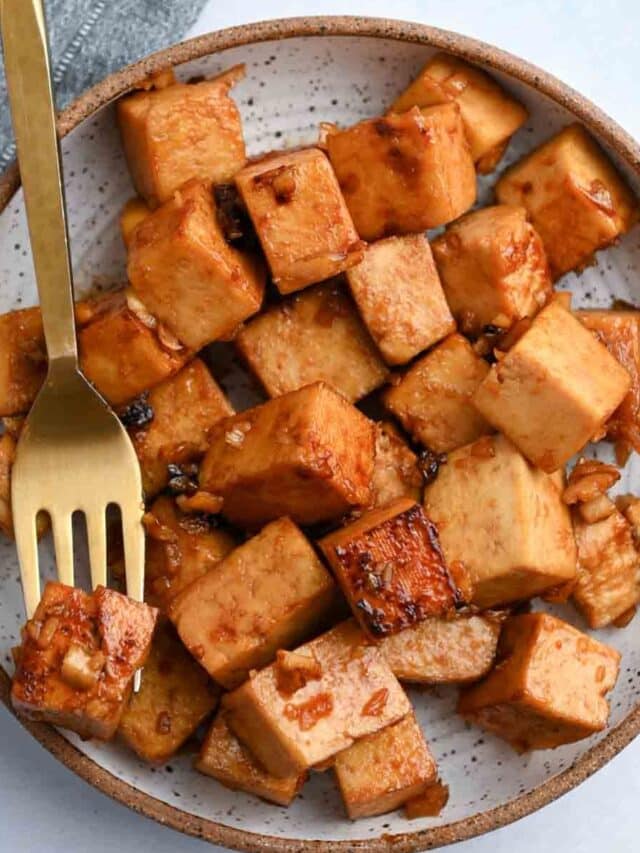 Baked BBQ Shredded Tofu - Cozy Peach Kitchen