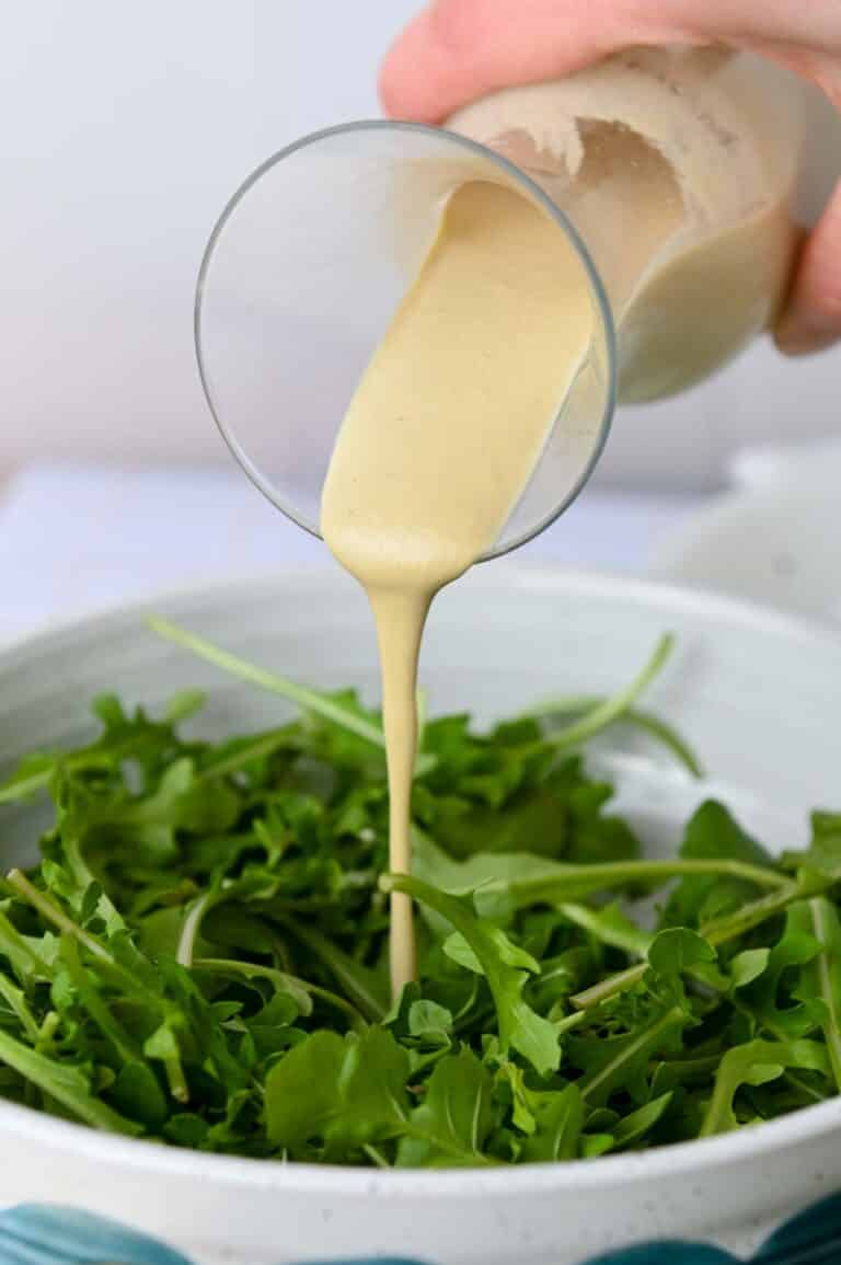 Vegetarian Caesar Salad Dressing - Cozy Peach Kitchen