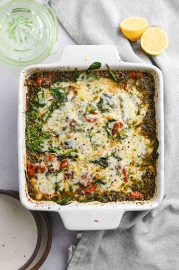Quinoa Pesto Bake - Cozy Peach Kitchen