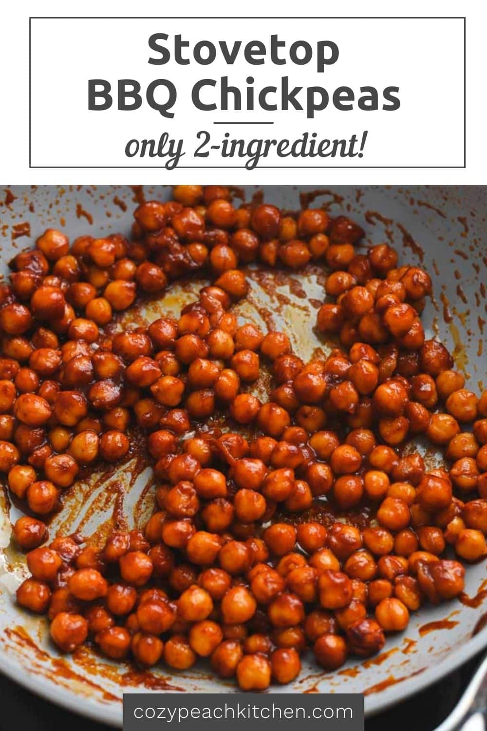 BBQ Chickpeas (Stovetop or Roasted) - Cozy Peach Kitchen