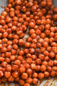 BBQ Chickpeas (Stovetop or Roasted) - Cozy Peach Kitchen