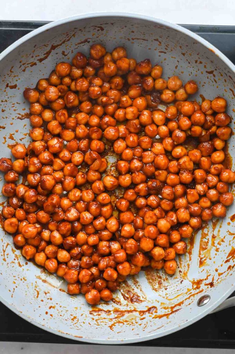 BBQ Chickpeas (Stovetop or Roasted) - Cozy Peach Kitchen