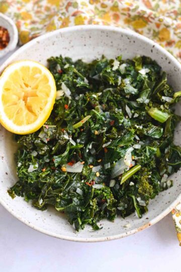 Instant Pot Kale (Two Ways) - Cozy Peach Kitchen