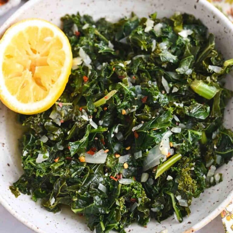 Instant Pot Kale (Two Ways) - Cozy Peach Kitchen