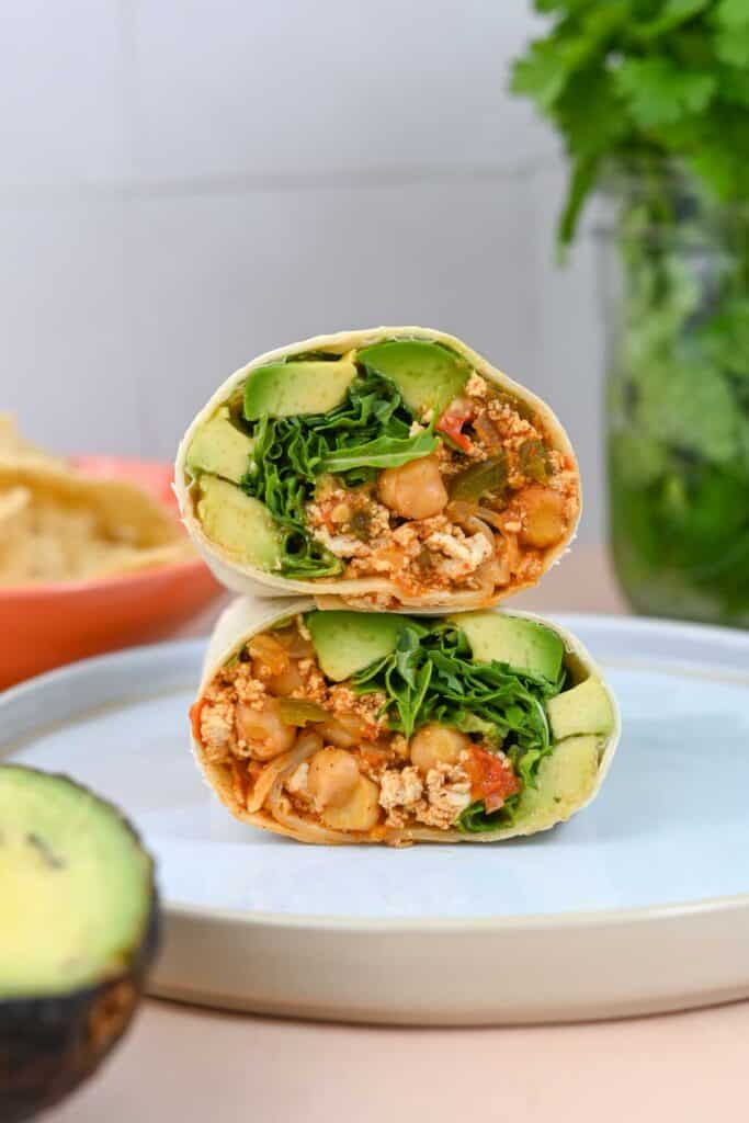 Tofu Burritos (High Protein) - Cozy Peach Kitchen