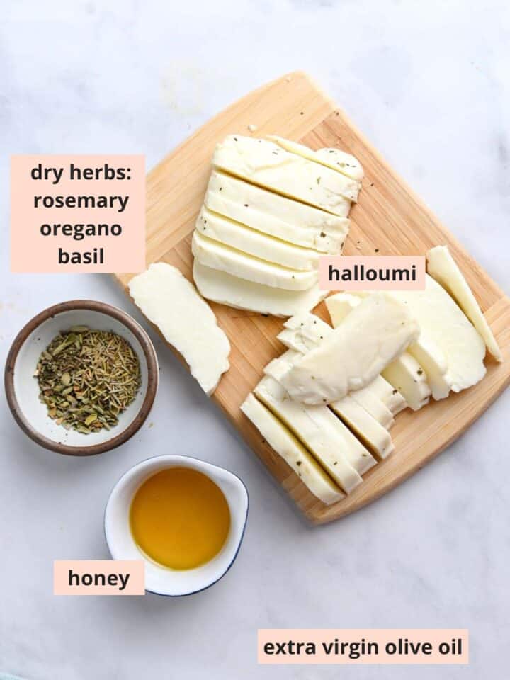 Honey Baked Halloumi - Cozy Peach Kitchen
