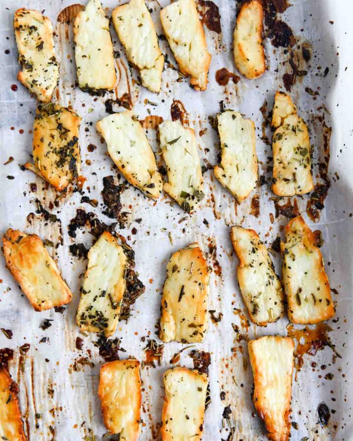 Honey Baked Halloumi - Cozy Peach Kitchen