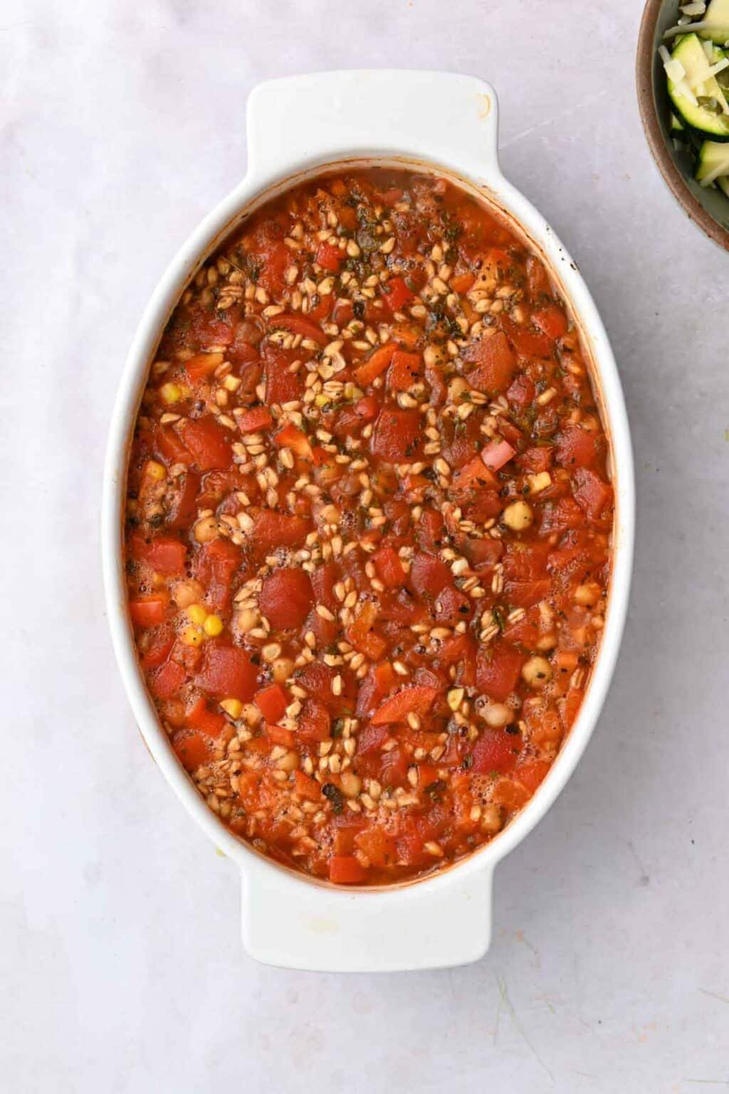 Farro Bake - Cozy Peach Kitchen