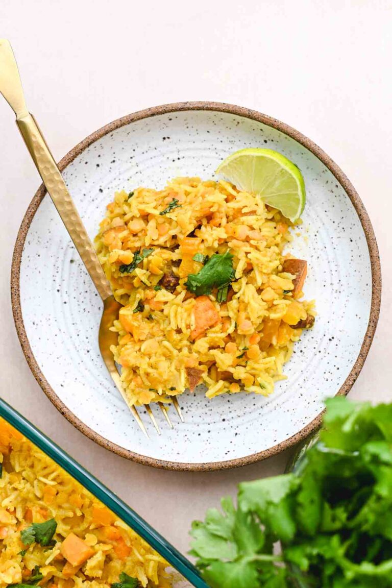 Red Lentil Casserole - Cozy Peach Kitchen