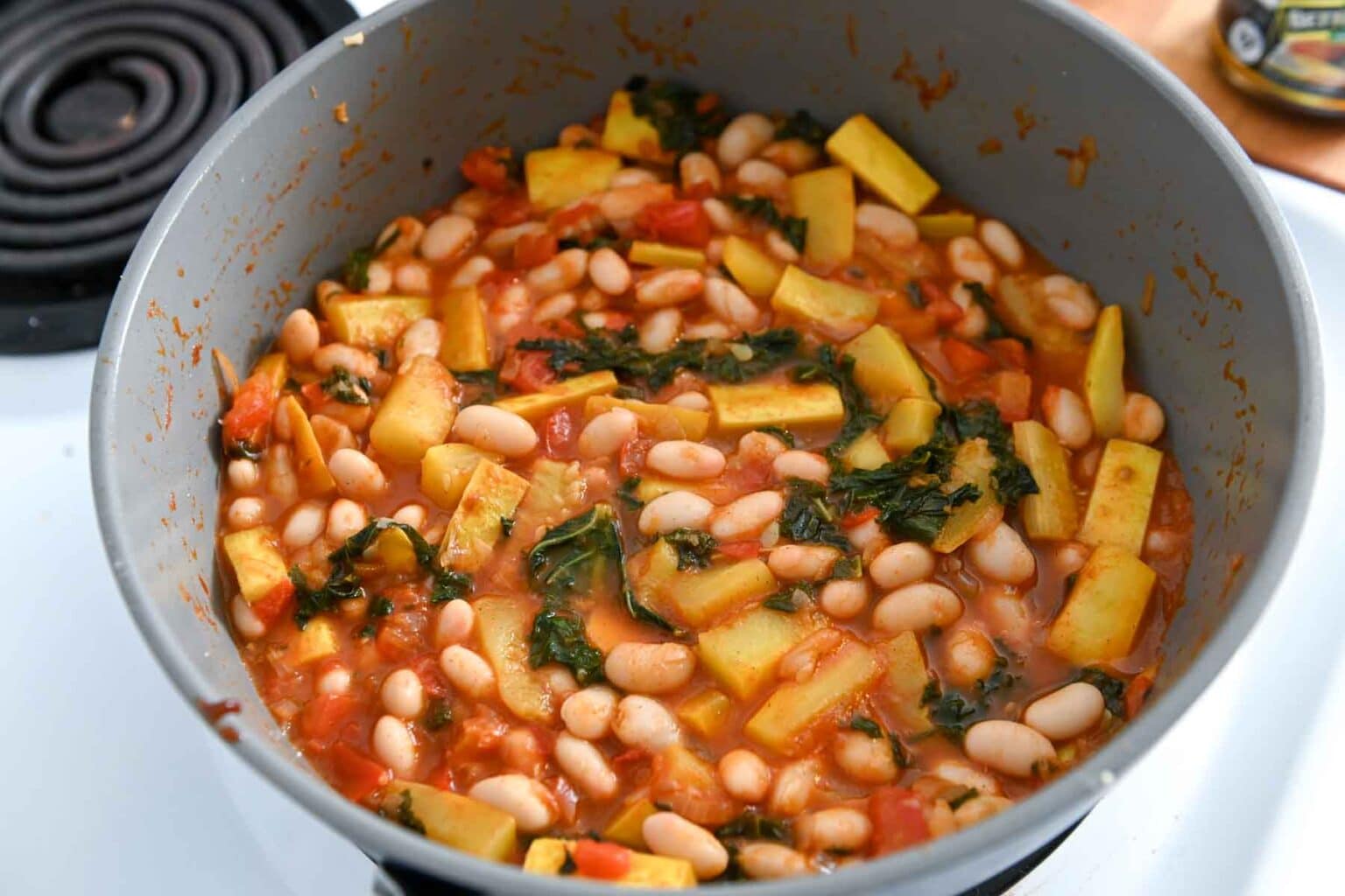 Stewed Great Northern Beans - Cozy Peach Kitchen