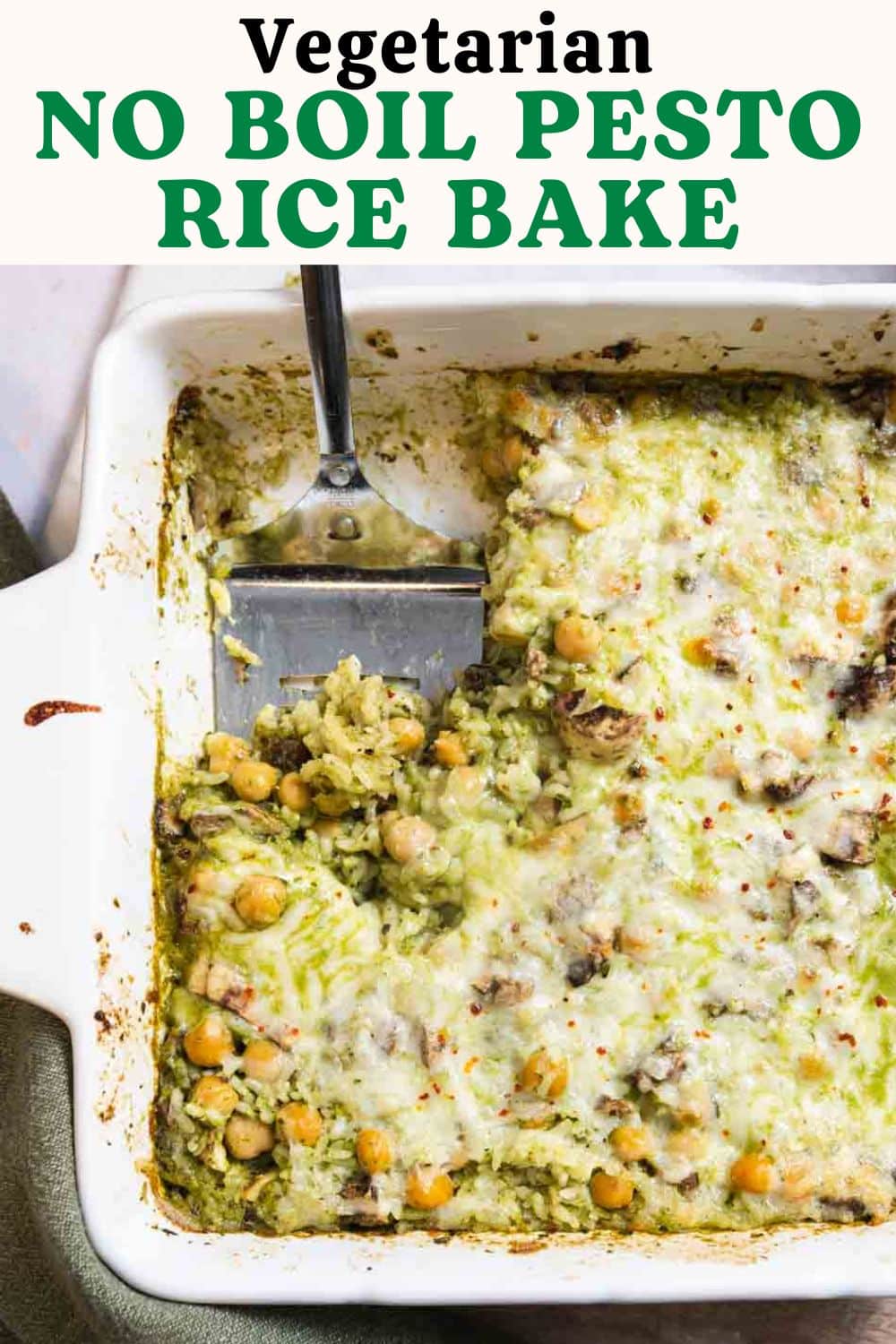 Pesto Rice Bake - Cozy Peach Kitchen