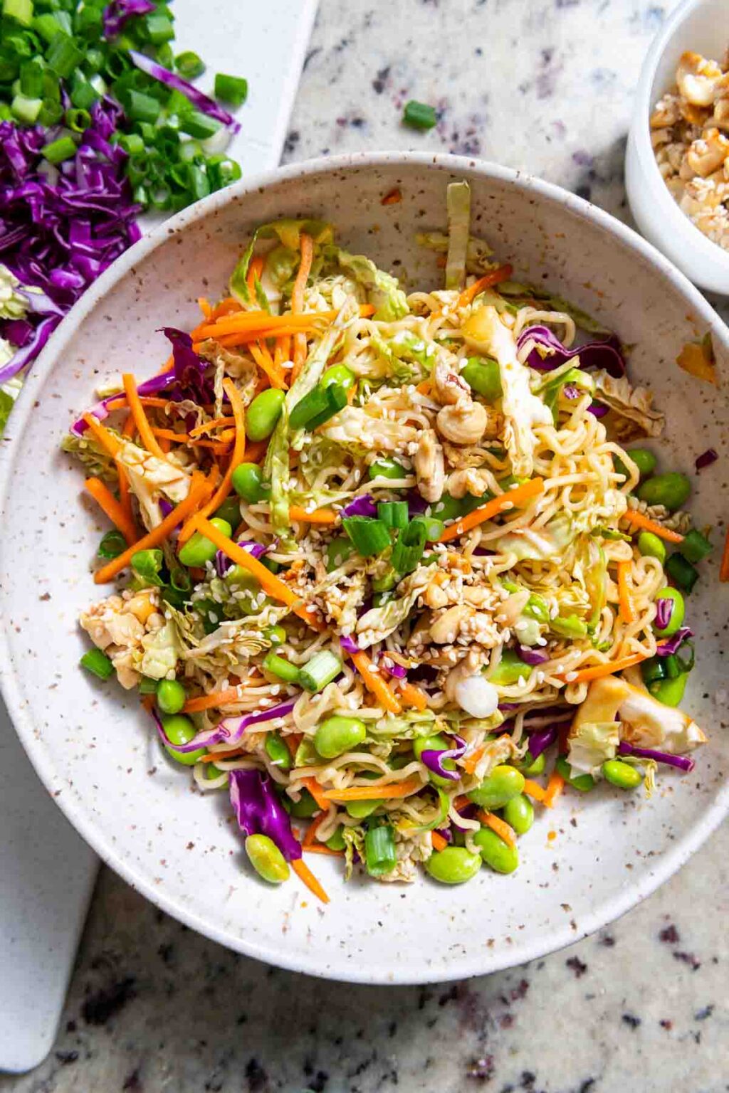 Cold Ramen Noodle Salad - Cozy Peach Kitchen