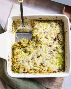 Pesto Rice Bake - Cozy Peach Kitchen