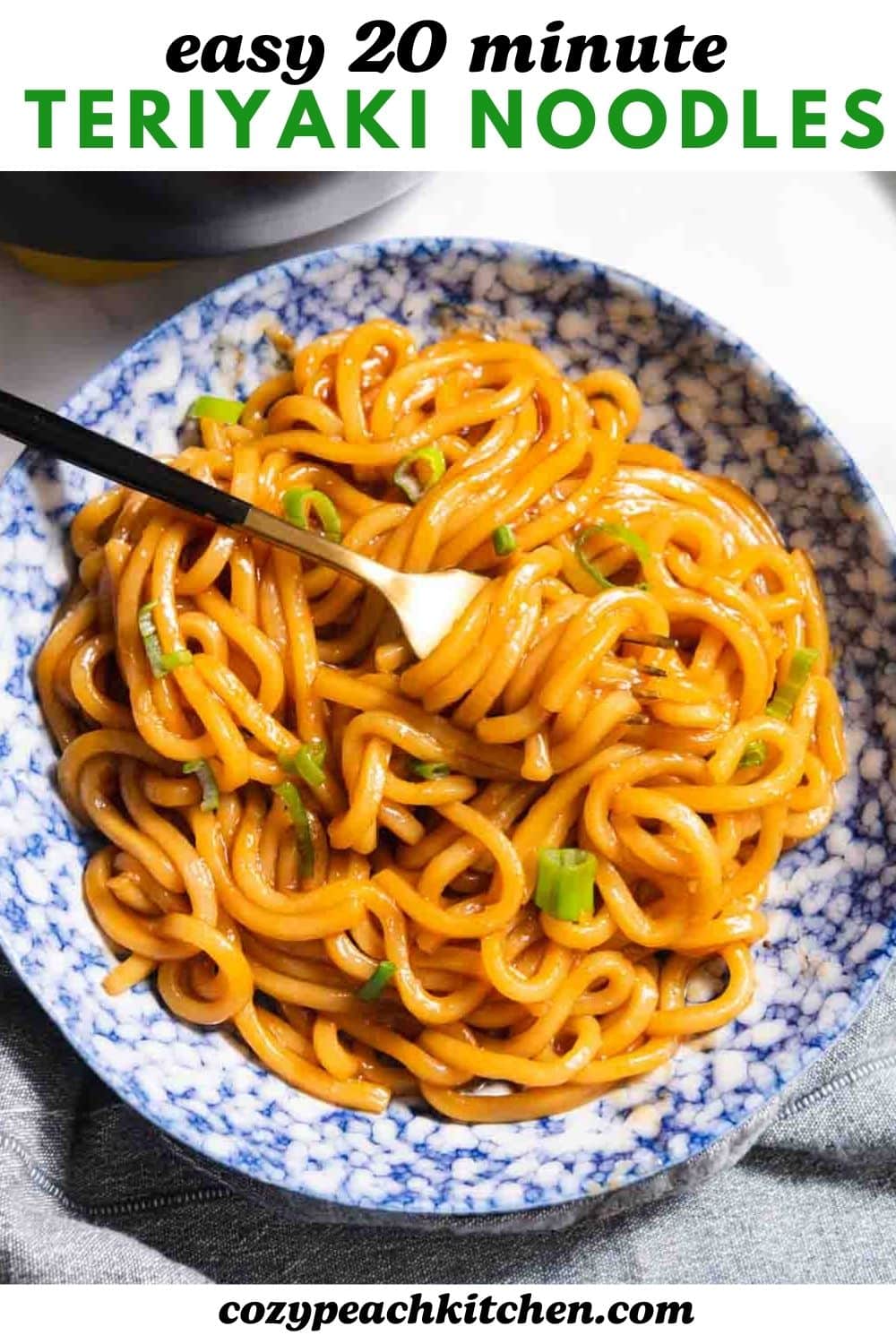 Teriyaki Noodles - Cozy Peach Kitchen
