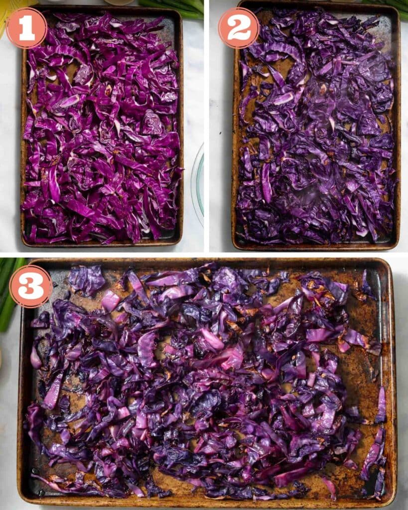 Miso Roasted Red Cabbage - Cozy Peach Kitchen