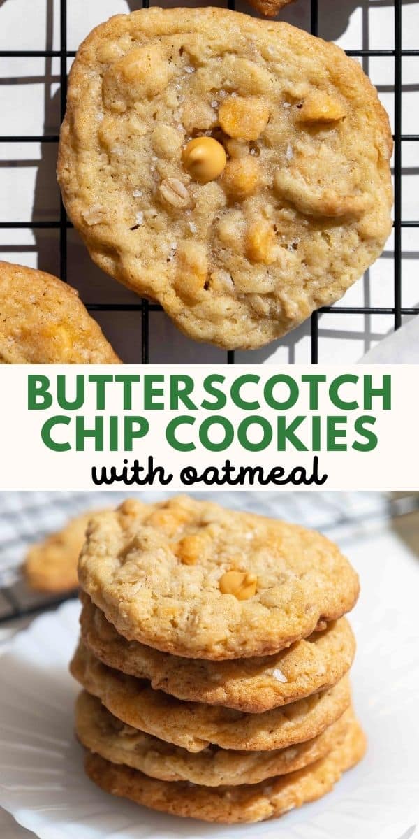 Oatmeal Butterscotch Chip Cookies - Cozy Peach Kitchen