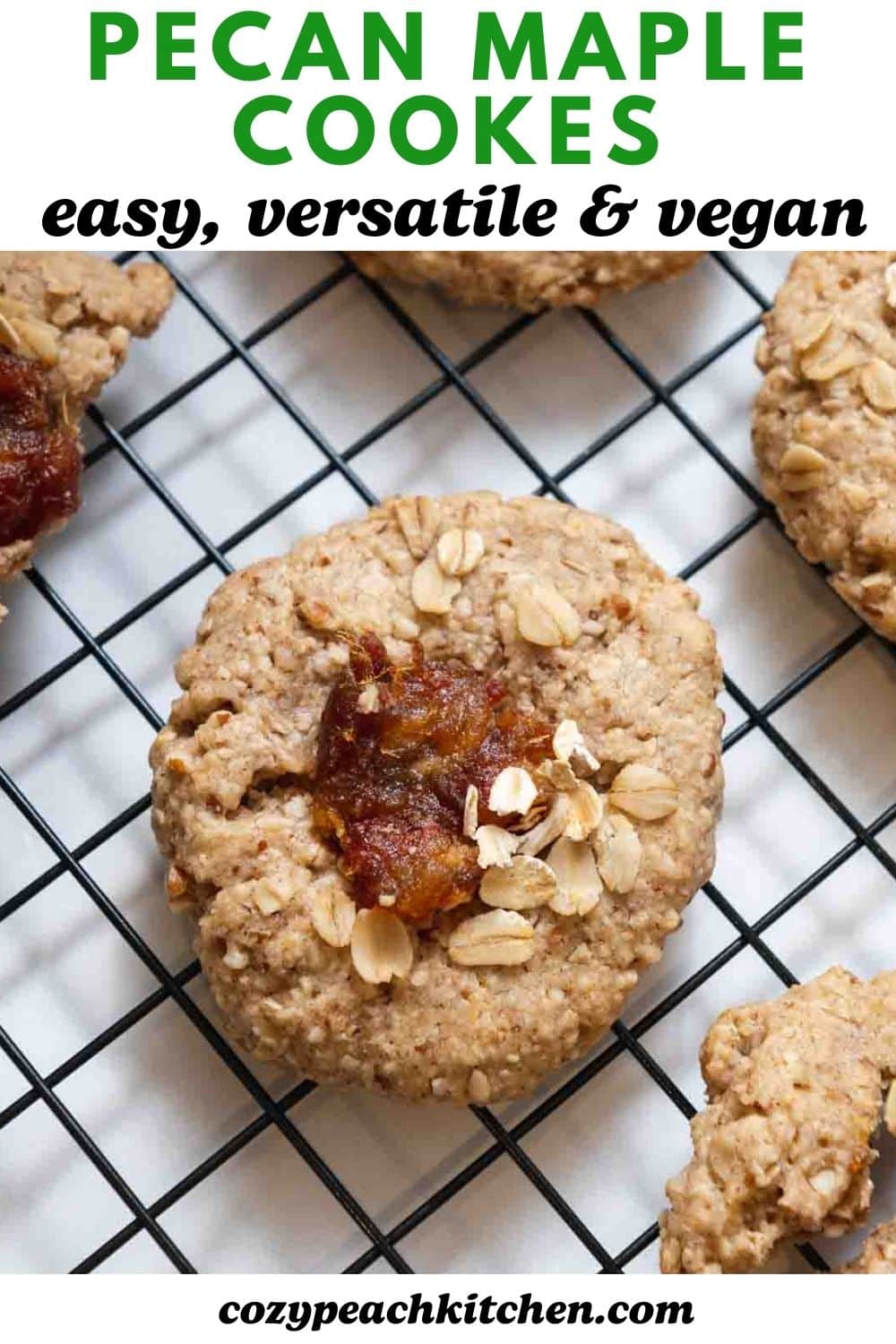 Pecan Date Cookies - Cozy Peach Kitchen